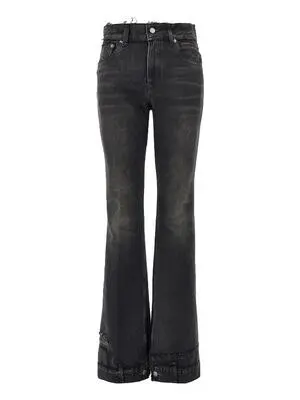 HAIKURE Flora Vintage Effect Jeans - Black