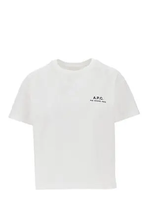 A.p.c. Logo Print Cotton Jersey T-shirt - White