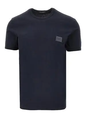Dolce & Gabbana Logo Plate T-shirt - Blue