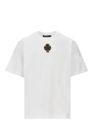 DOLCE & GABBANA Embroidered Patch Boxy T-shirt Man