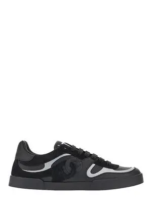 Dolce & Gabbana Portofino Leather Sneakers - Black