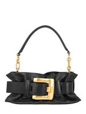 Balmain Anthem Mini Leather Bag - Black