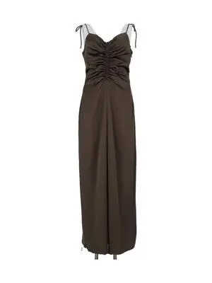 ROTATE BY BIRGER CHRISTENSEN Ruched Midi Dress - Green