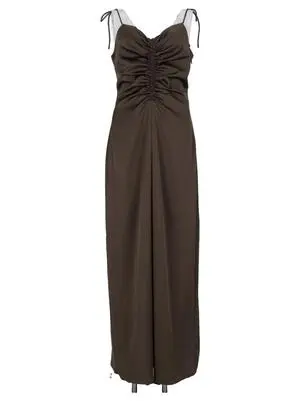 ROTATE BY BIRGER CHRISTENSEN Ruched Midi Dress - Green