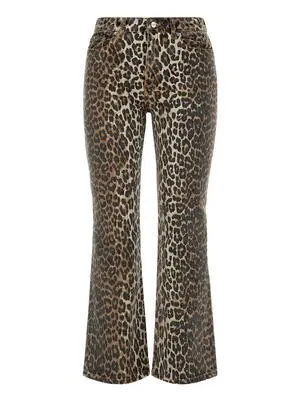 GANNI Animal Print Jeans - Multicolor