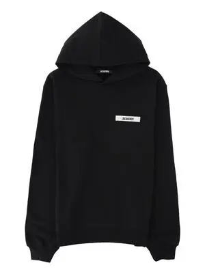 Jacquemus Felpa Con Cappuccio - Black