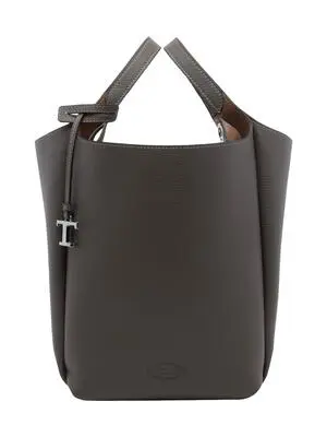TOD'S Small Leather Bucket Bag - Green