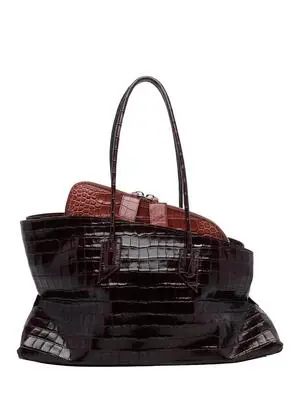 Attico The Atttico Medium La Passeggiata Handbag - Brown
