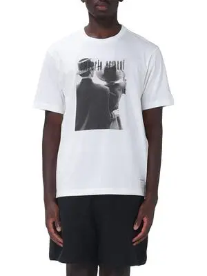 Emporio Armani Graphic Print Cotton T-shirt With Contrast Logo - White 2
