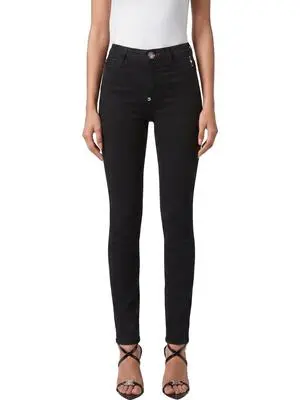Philipp Plein High-waisted Skinny Jeans In Stretch Denim - Black 1