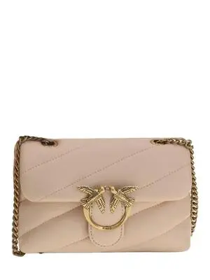 Pinko Quilted Crossbody Bag With Chain Strap - Pink