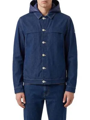 COLMAR Denim Jacket With Hood - Navy