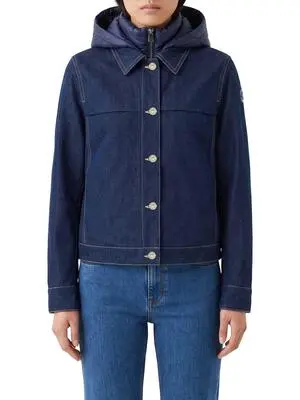 COLMAR Denim Jacket With Hood - Navy