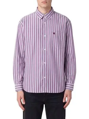 Carhartt Work In Progress Cotton Poplin Shirt With Embroidered Logo - Striped