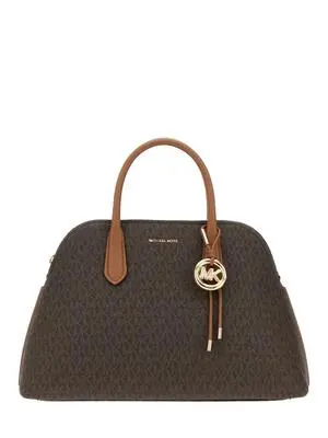 Michael Kors Monogrammed Dome Satchel Bag - Yellow
