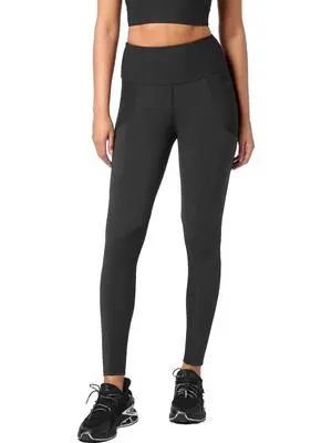 PLEIN SPORT High-waisted Ribbed Leggings - Black