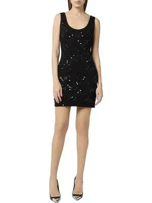 Philipp Plein Embellished Mini Dress - Black
