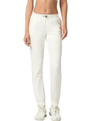 PLEIN SPORT Jersey Jogger Trousers With Drawstring And Contrasting Logo - White