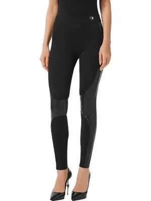 Philipp Plein Paneled Leggings - Black