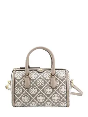 Tory Burch Monogrammed Satchel - Charcoal