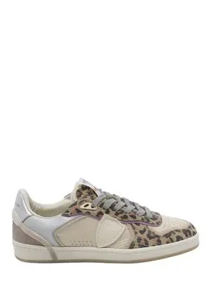 Philippe Model Leopard Print Sneakers - Beige