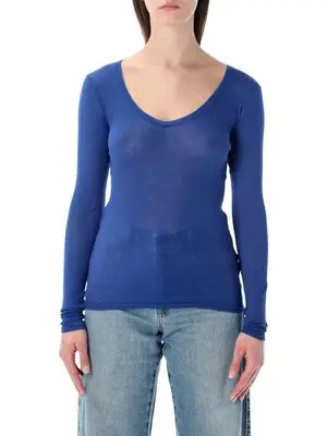 American Vintage Long Sleeve T-shirt - Blue