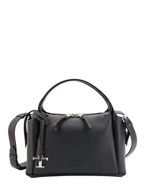 TOD'S Leather Top Handle Bag - Black