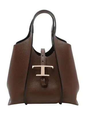 TOD'S Shoulder Bag With Iconic Metal Clasp - Brown