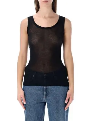 American Vintage Sheer Tank Top - Black