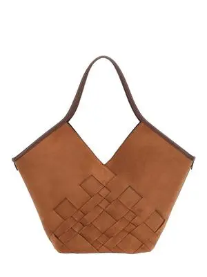 Hereu Woven Shoulder Bag - Brown