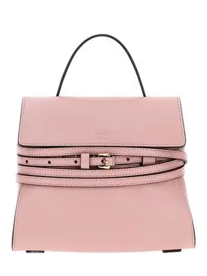 Moschino Tie Me Leather Mini Handbag - Pink