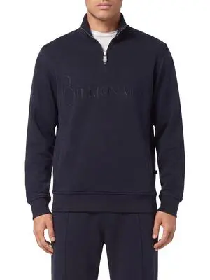 BILLIONAIRE Half-zip Sweatshirt - Navy
