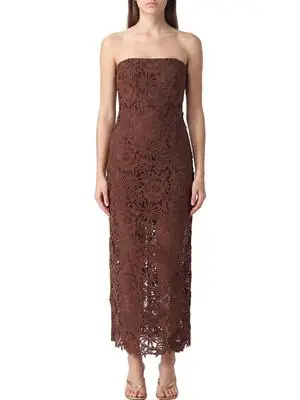 ROTATE BY BIRGER CHRISTENSEN Strapless Maxi Dress - Brown