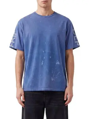 GALLERY DEPT. Abstract Print Dropped-shoulder Cotton T-shirt Blue