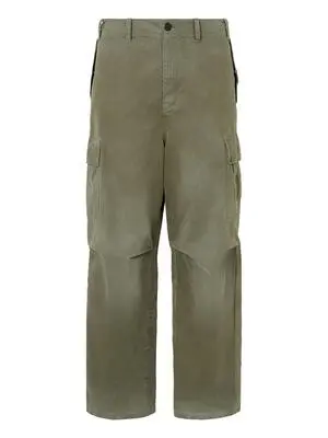 Fendi Grey- Cotton Drill Utility Trousers - Green
