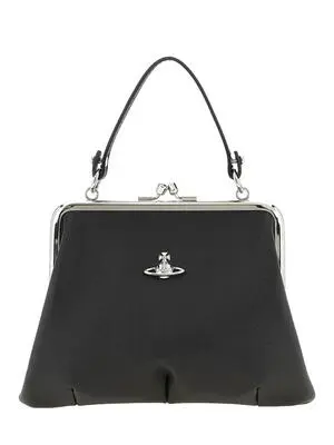 VIVIENNE WESTWOOD Granny Frame Bag Saffiano Finish - Black