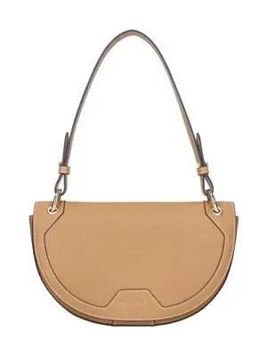 MASCARO Dual Strap Medium Saddle Bag - Tan