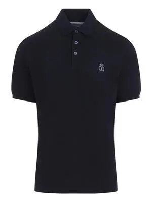 Brunello Cucinelli Cotton Polo Shirt - Blue
