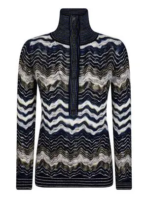 MISSONI MISSONI High-Neck Long-Sleeve Sweater