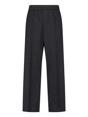GOLDEN GOOSE Virgin Wool Tailored Trousers - Black