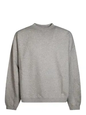 GOLDEN GOOSE Classic Slub Cotton Fleece Crewneck Sweater - Grigio