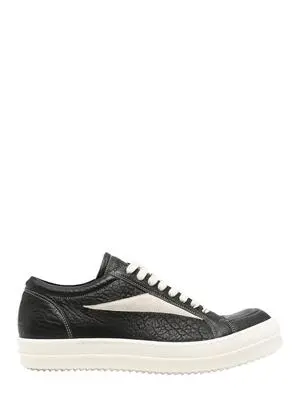 Rick Owens Rick Owens Leather Low-Top Sneakers With Platform Sole Nero