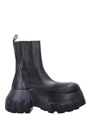 Rick Owens Chelsea Boots With Platform Sole - Nero