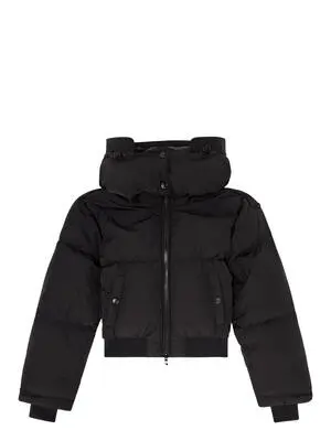 DIESEL® Regular-fit Down Puffer Jacket With Detachable Hood - Nero