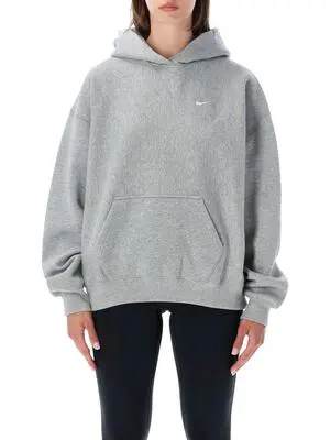 Nike NIKE High-Waisted Fleece Jogger Pants With Embroidered Logo Grigio