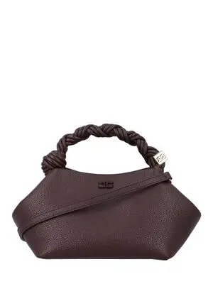 GANNI GANNI The Small Bou Mini Handbag In Grained Eco-Leather Chicory Coffee