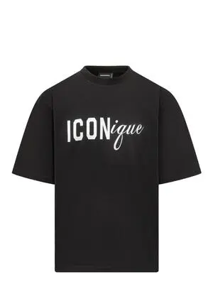 Dsquared2 Loose Fit Crew Neck T-shirt For - Black