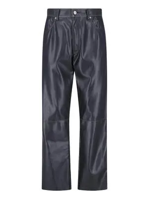MAISON MARGIELA Coated Polyester Jeans With Cotton Pocket Lining - Black