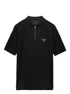Prada Cotton Polo Shirt - Nero