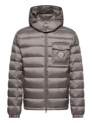 Moncler Quilted Down Jacket With Detachable Hood - Grigio